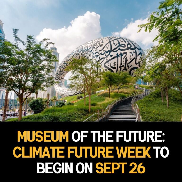 Museum of the Future: Climate Future Week to Begin on Sept 26 - Pulse of Dubai